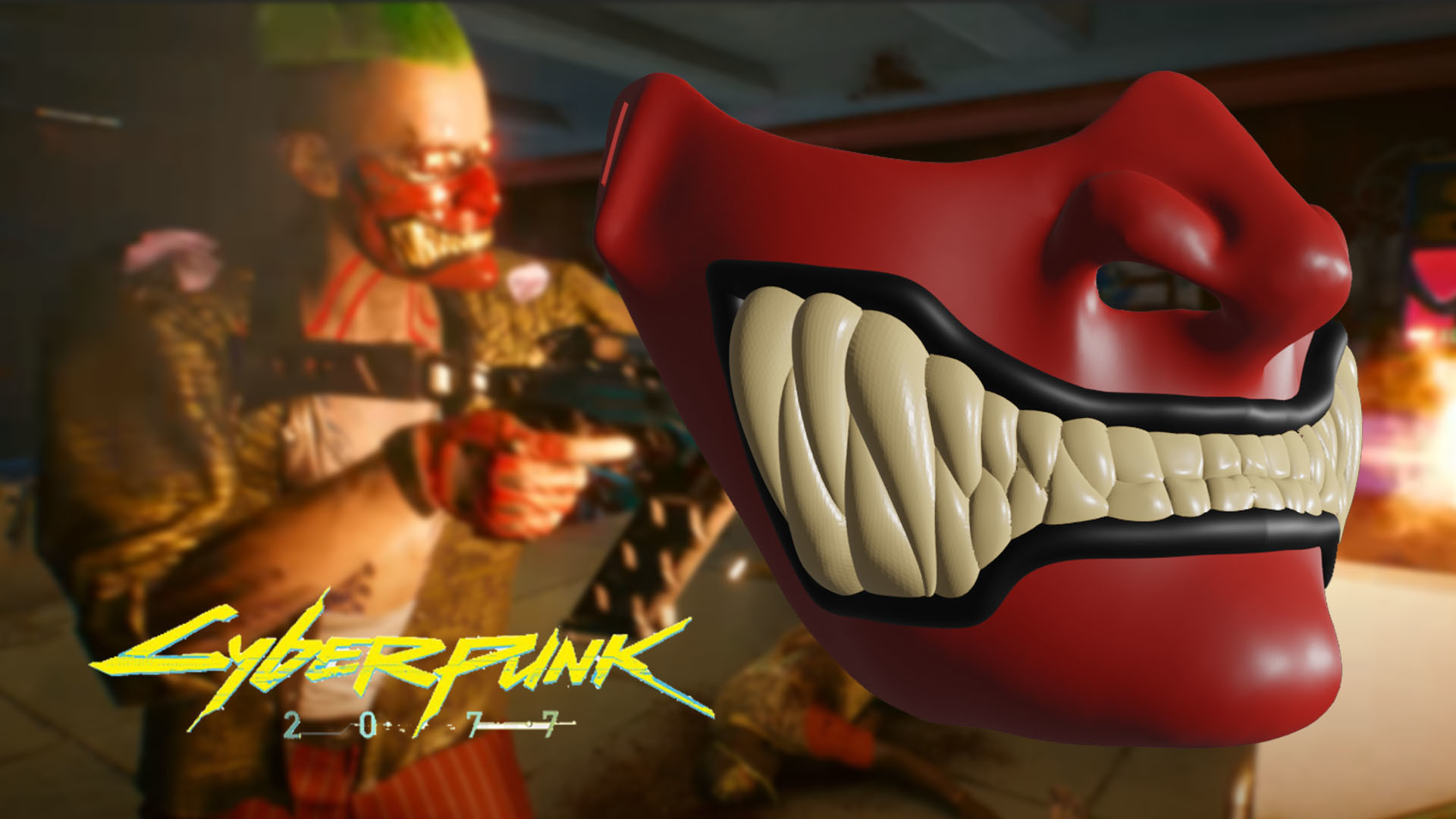 Cyberpunk 2077 Mask Fan ART – EDream Makers